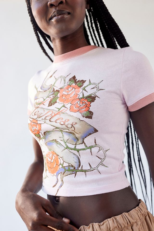 UO Dylan Loveless Ringer Tee | Urban Outfitters