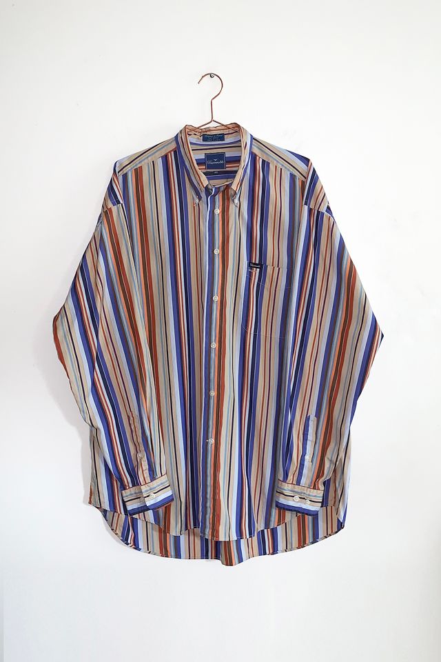 Vintage Façonnable Variegated Stripe Oversized Shirt | Urban Outfitters