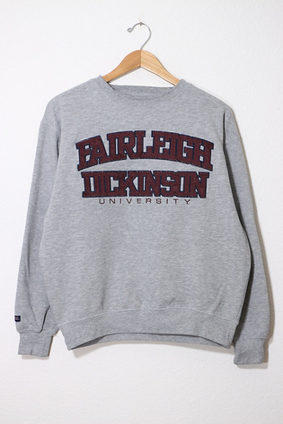 Vintage Fairleigh Dickinson University Applique Crewneck Sweatshirt ...