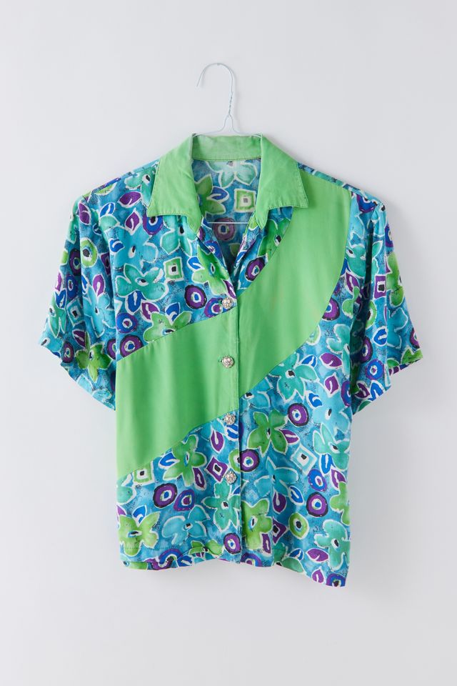 Vintage Spliced Button-Down Shirt | Urban Outfitters Canada