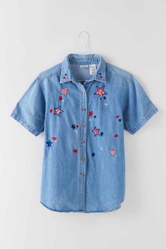 Vintage Denim Stars Top | Urban Outfitters