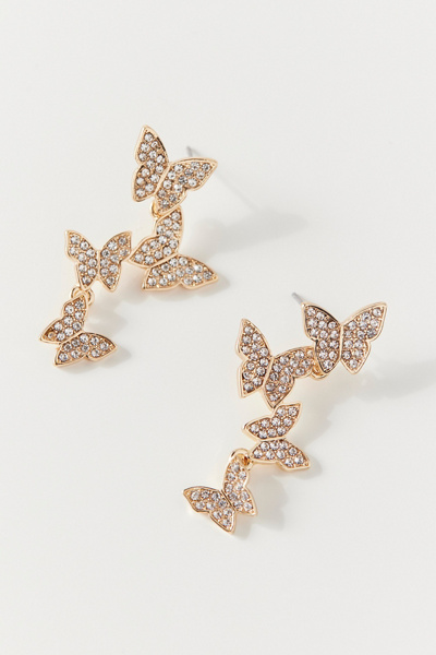 Maura Rhinestone Butterfly Earring | Urban Outfitters