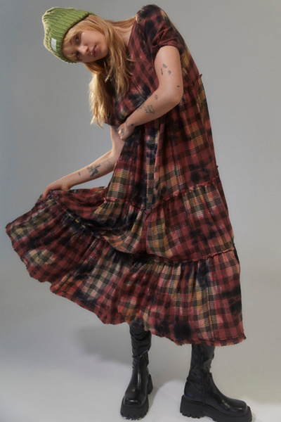 UO Fantine Tiered Midi Dress | Urban Outfitters