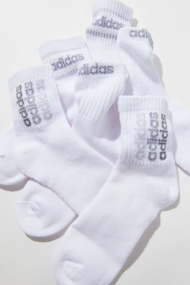 adidas Sport Linear High Quarter Sock 4-Pack | Urban Outfitters