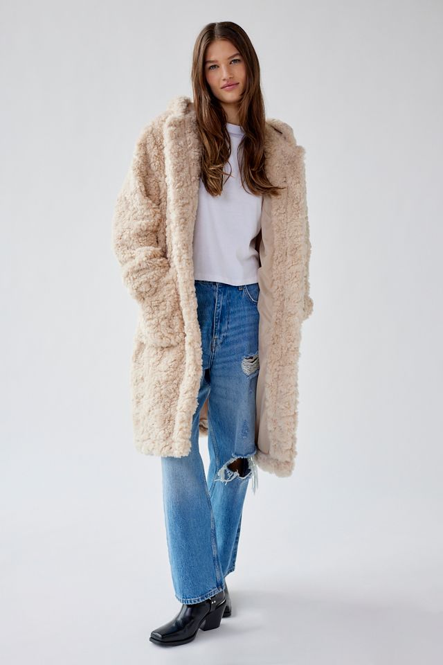 UO Bastian Cozy Teddy Duffle Coat | Urban Outfitters