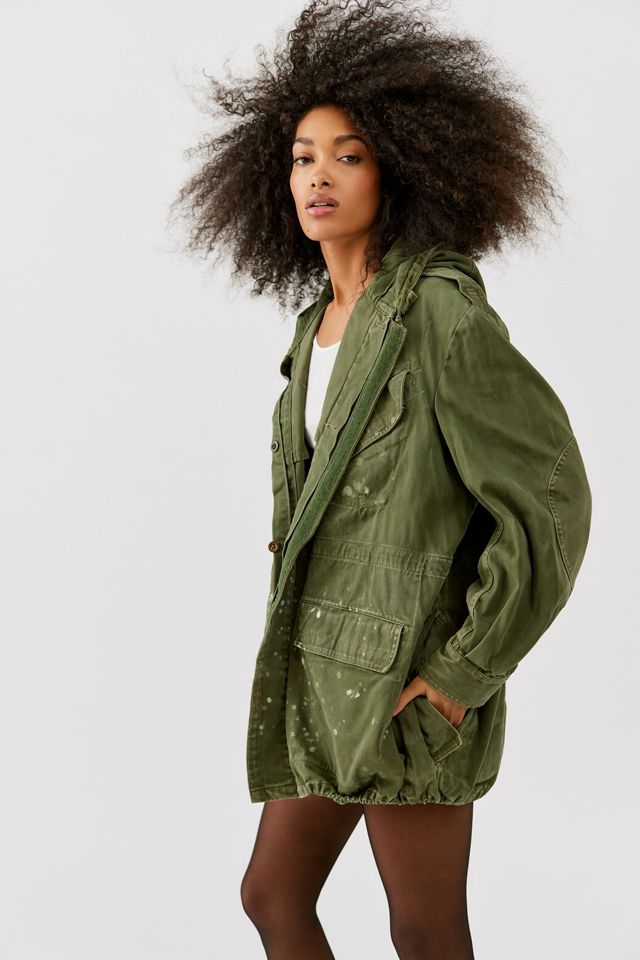 Urban Renewal Vintage Paint Splatter Parka Jacket | Urban Outfitters
