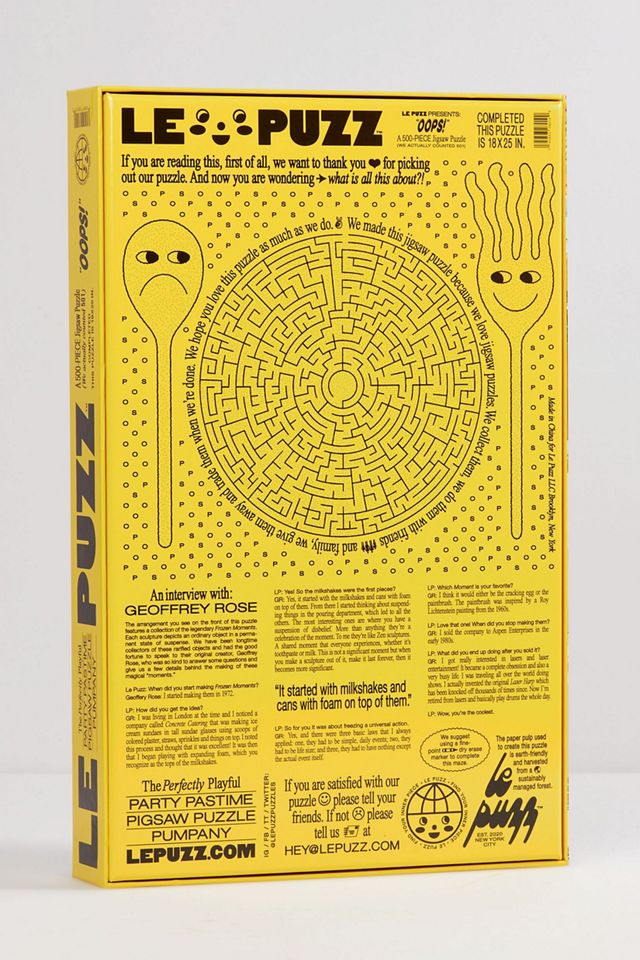 Le Puzz Oops Jigsaw Puzzle | Urban Outfitters