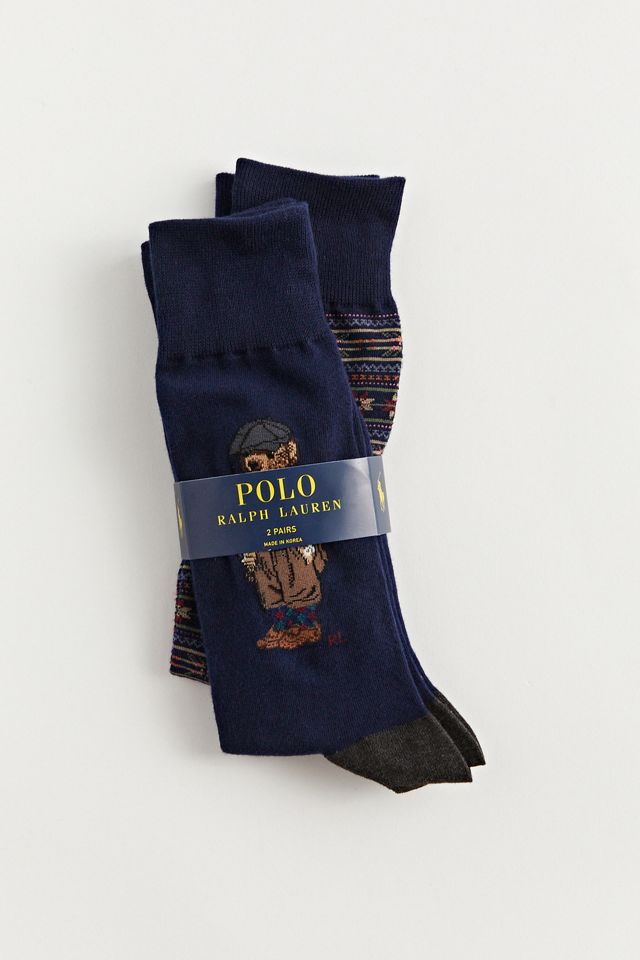 Polo Ralph Lauren Preppy Bear Crew Sock 2-Pack | Urban Outfitters Canada