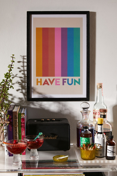 ShowMeMars Vintage Rainbow Have Fun Art Print | Urban Outfitters Canada