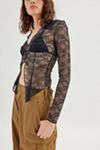 UO Moonlit Sheer Flyaway Top | Urban Outfitters
