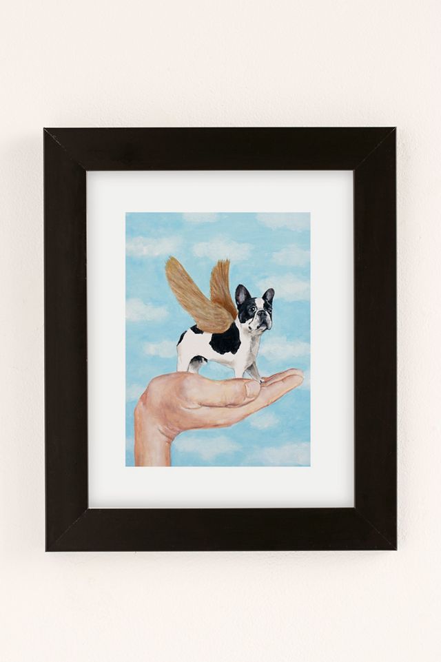 Coco de Paris Frenchie With Golden Wings Art Print | Urban Outfitters