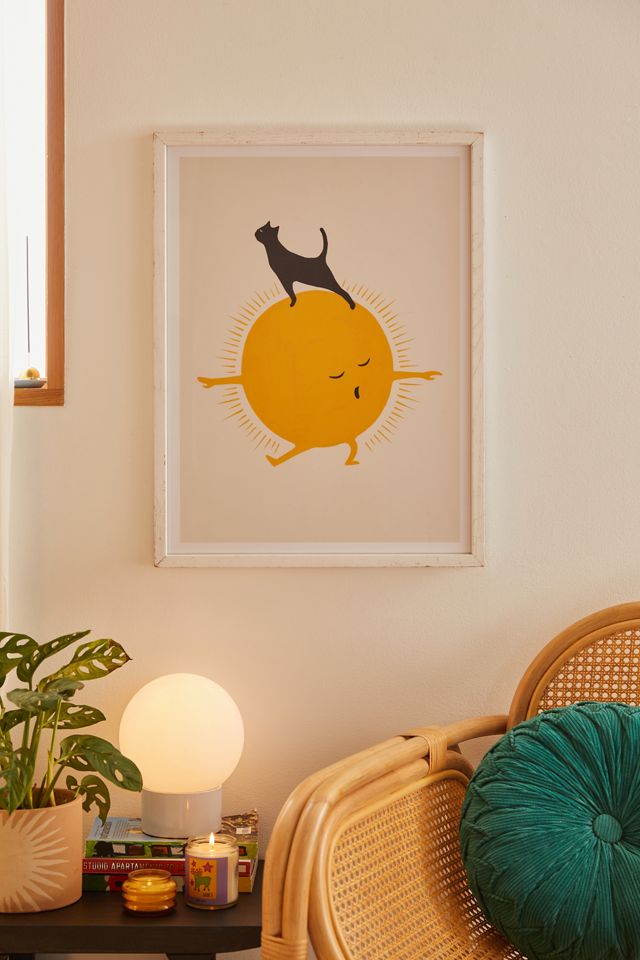 Jimmy Tan Meowing 9 Yoga Warrior II Art Print | Urban Outfitters Canada