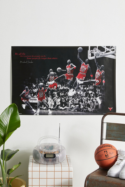 Michael Jordan Fly Poster | Urban Outfitters
