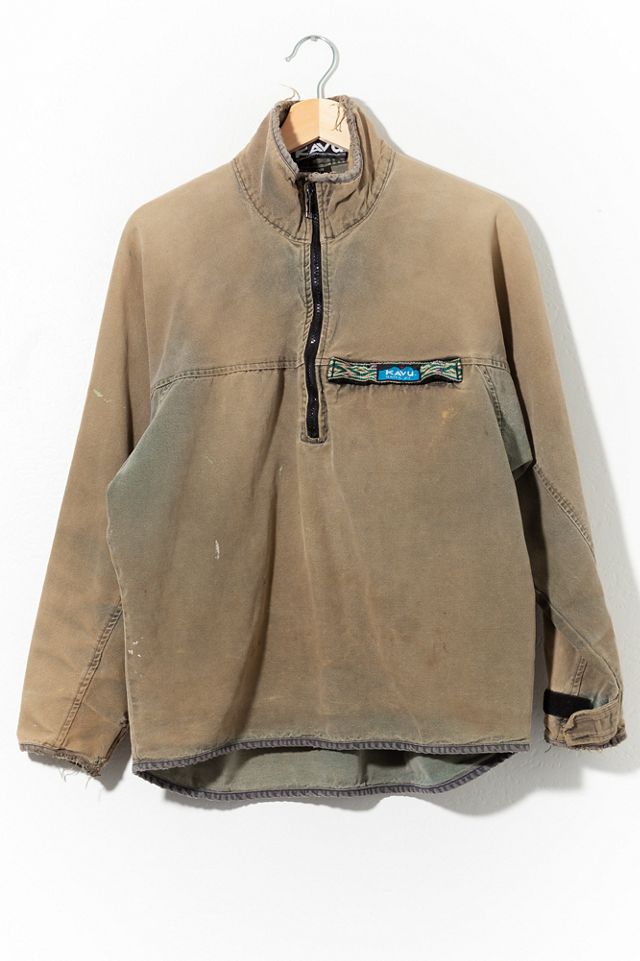 Vintage 1990s Distressed Sun Faded KAVU Canvas Pullover Made in USA ...