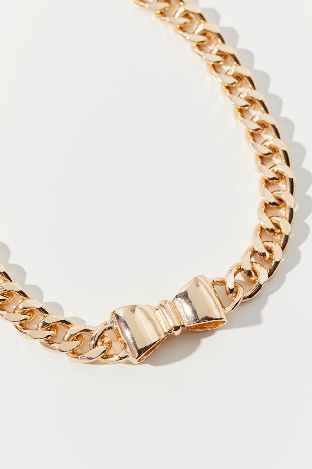 Carla Statement Bow Chain Necklace | Urban Outfitters