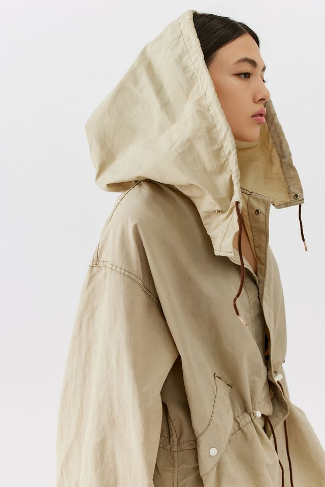 Urban Renewal Vintage Overdyed Nylon Toggle Parka Coat | Urban Outfitters
