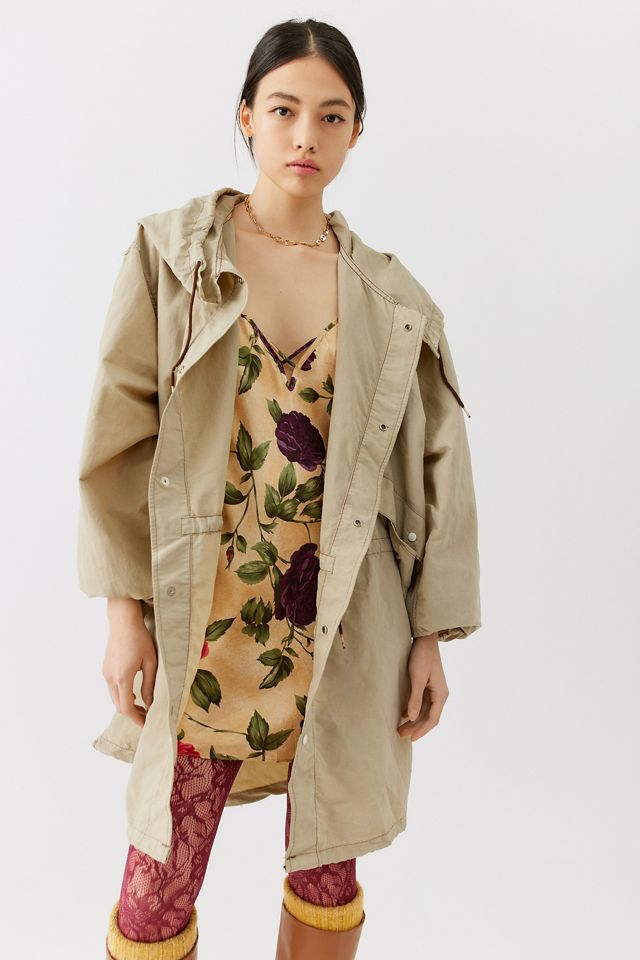 Urban Renewal Vintage Overdyed Nylon Toggle Parka Coat | Urban Outfitters
