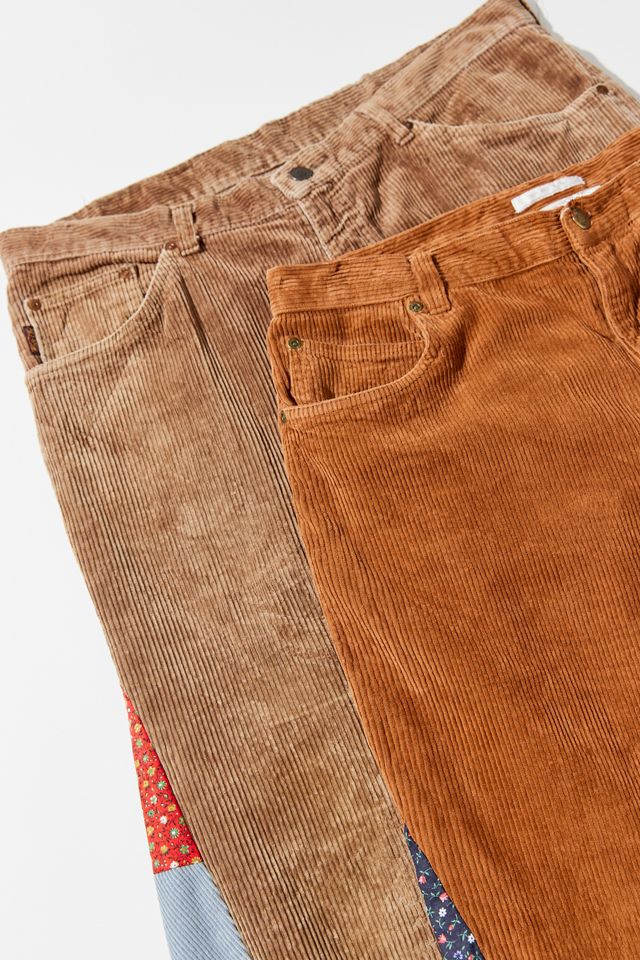 Urban Renewal Remade Floral Insert Cord Flared Pant | Urban Outfitters