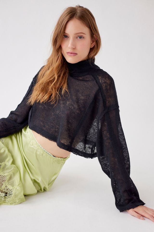 UO Jac Sheer Cropped Sweater | Urban Outfitters Canada