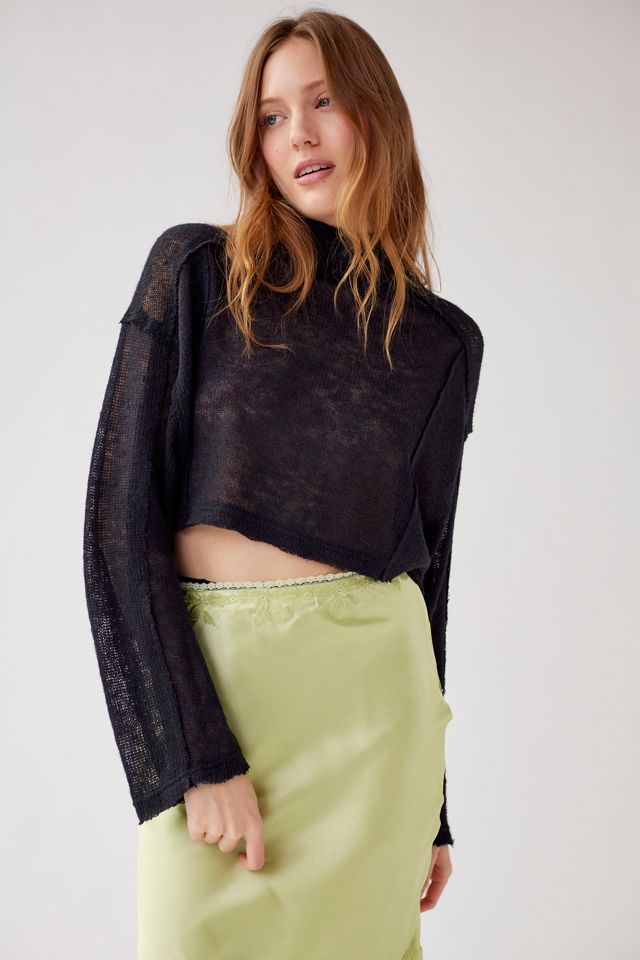 UO Jac Sheer Cropped Sweater | Urban Outfitters