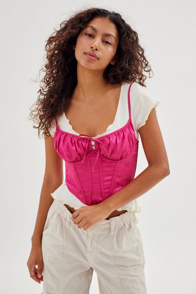 Out From Under Devon Satin Corset | Urban Outfitters