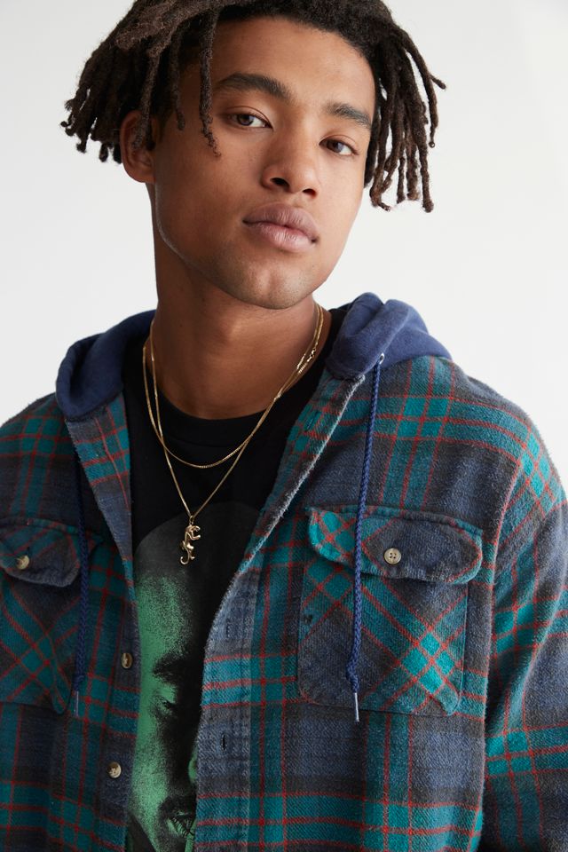Urban Renewal Remade Hooded Heavy Flannel Shirt | Urban Outfitters Canada
