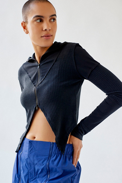 BDG Imani Hooded Split Hem Top | Urban Outfitters