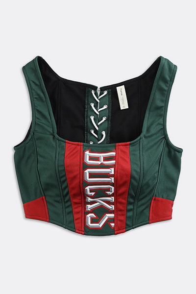 Frankie Collective Rework Bucks NBA Corset 002 | Urban Outfitters