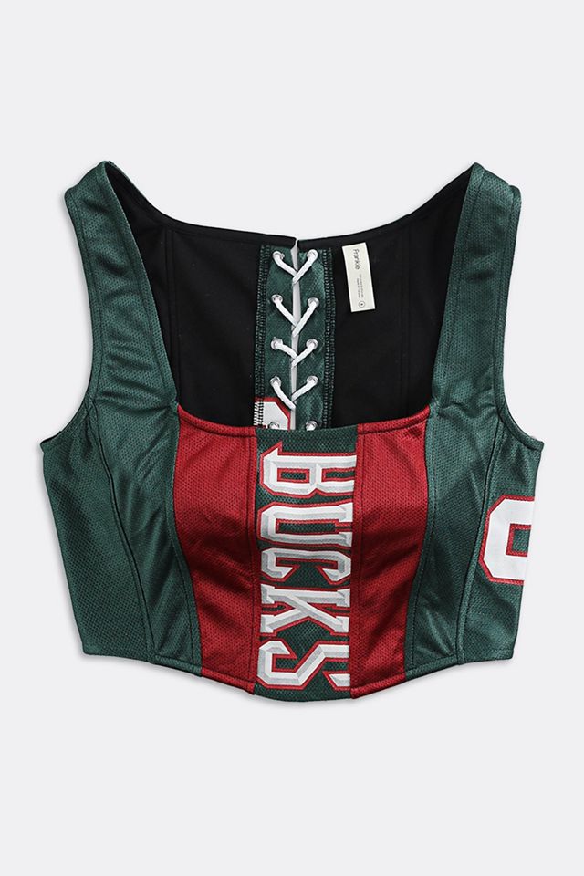 Frankie Collective Rework Bucks NBA Corset 003 | Urban Outfitters