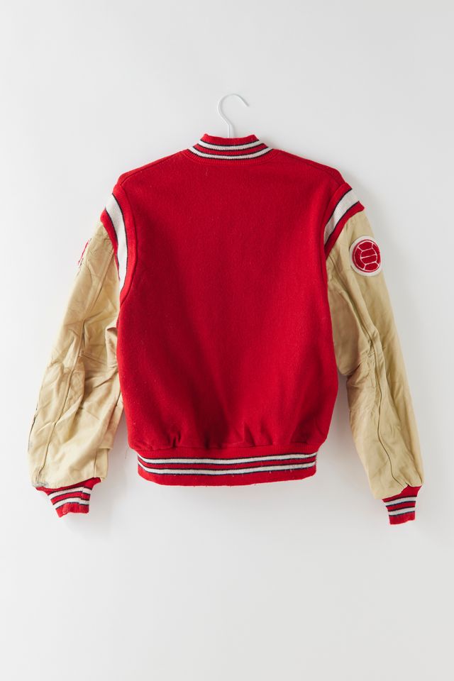 Vintage Leather Varsity Jacket | Urban Outfitters