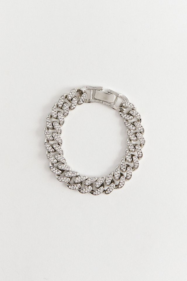 Rhinestone Curb Chain Bracelet | Urban Outfitters