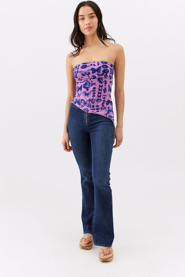 UO Y2K Asymmetrical Slim Fit Tube Top | Urban Outfitters