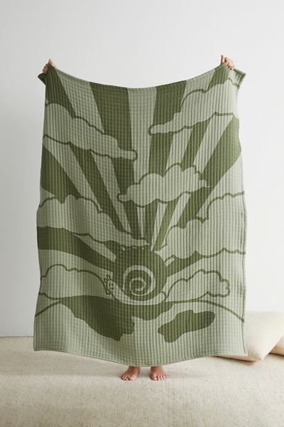 Happy Snail Throw Blanket | Urban Outfitters