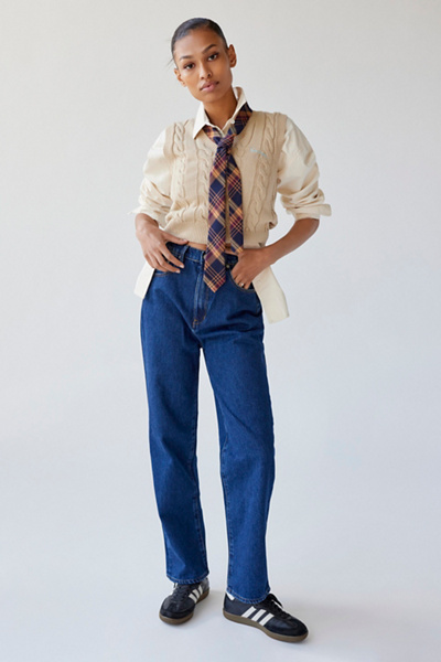 ZGY DENIM Hi Mum Straight-Leg Jean - Two Tone | Urban Outfitters