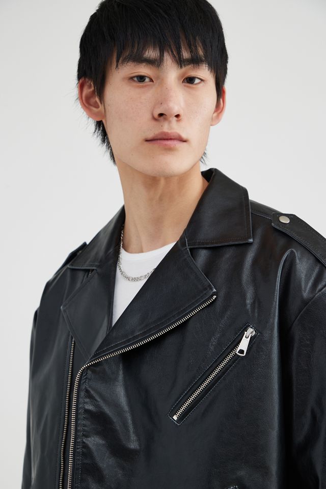 Standard Cloth Faux Leather Biker Jacket | Urban Outfitters