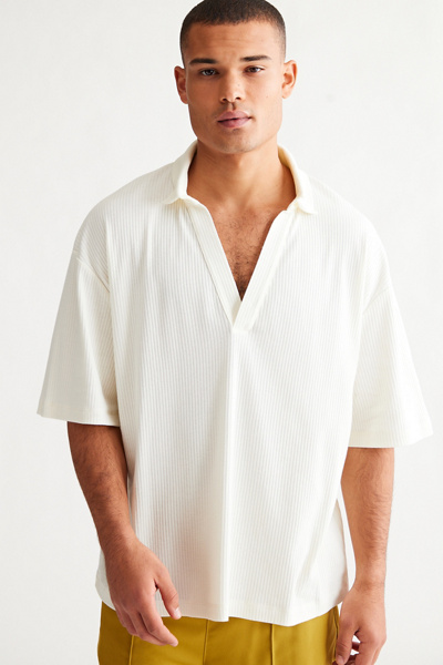 Standard Cloth Angus Popover Polo Shirt | Urban Outfitters