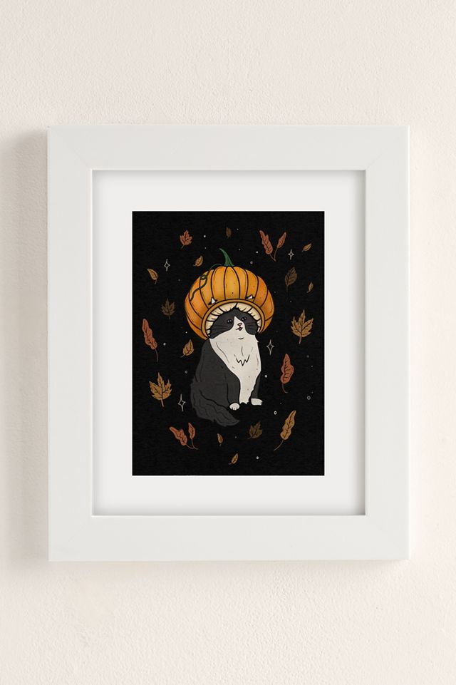 Plantspace Pumpkin Cat Art Print | Urban Outfitters Canada