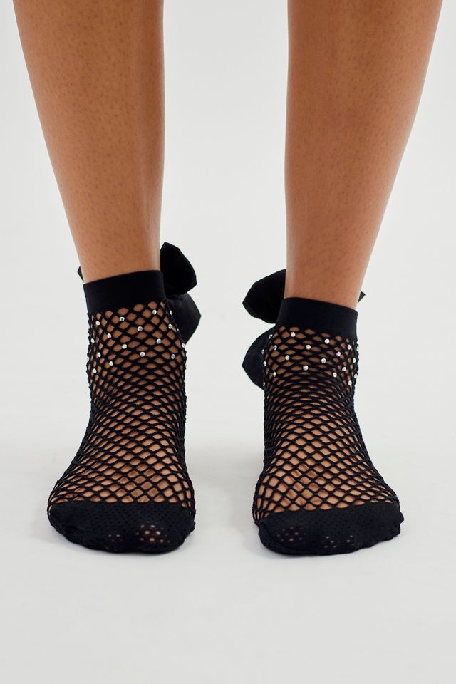 Gem-Topped Fishnet Trouser Sock 2-Pack | Urban Outfitters Canada