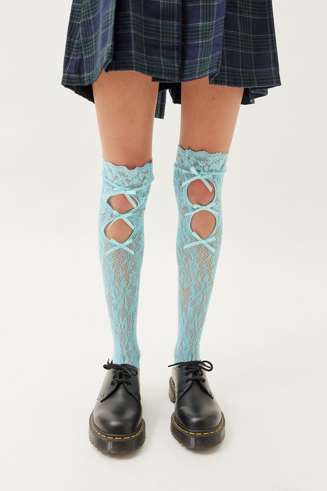 Cutout Lace Thigh-High Sock | Urban Outfitters Canada