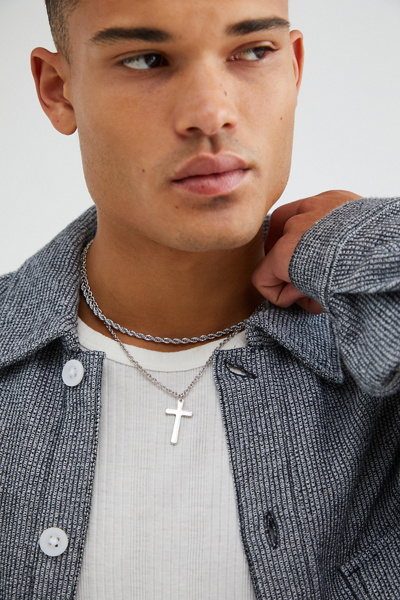 Cross Rope Chain Layering Necklace | Urban Outfitters Canada