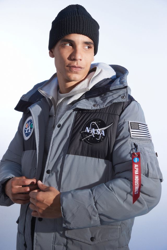Alpha Industries Man On The Moon Puffer Jacket | Urban Outfitters