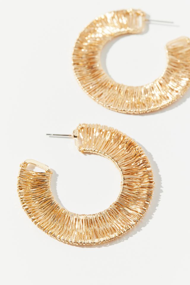 Nova Textured Hoop Earring | Urban Outfitters