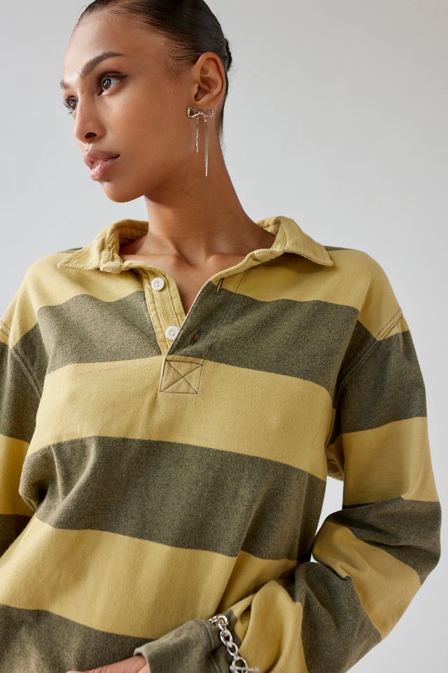 Urban Renewal Remade Overdyed Rugby Shirt | Urban Outfitters