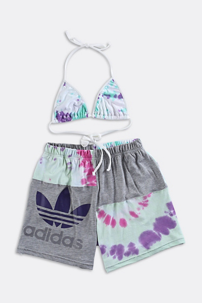 Frankie Collective Rework Adidas Patchwork Tee Short Set 090 | Urban ...