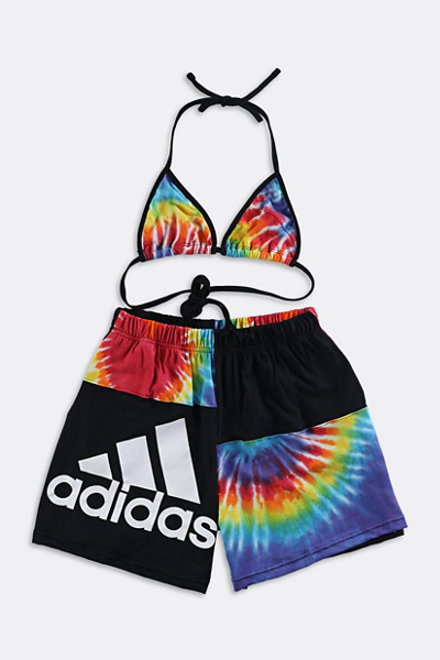 Frankie Collective Rework Adidas Patchwork Tee Short Set 097 | Urban ...