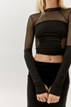 UO Madison Mesh Fishnet Long Sleeve Top | Urban Outfitters