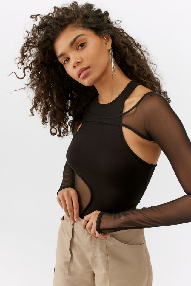 Out From Under Cora Mesh Layered Bodysuit | Urban Outfitters