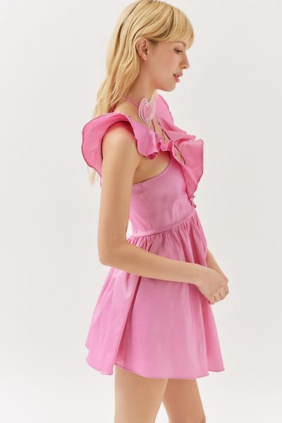 For Love And Lemons Lala Lace Up Mini Dress Urban Outfitters