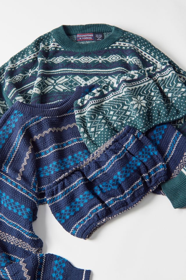 Urban Renewal Remade Fair Isle Cropped Tube Top & Sweater 2-Piece Set ...