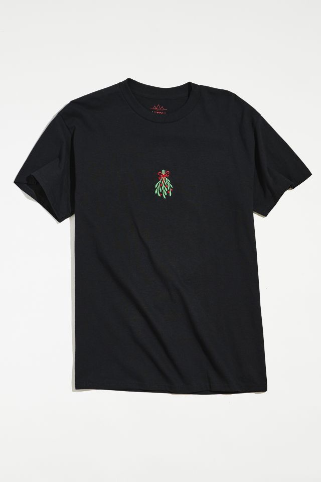 Kiss Me Under The Mistletoe Embroidered Tee Urban Outfitters